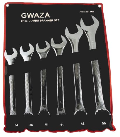 Jumbo Combination Spanner Set, 6 pieces, 34-50mm - ABY Workshop Projects